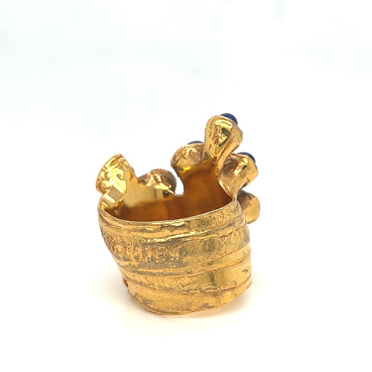 YSL Yves Saint Laurent Blue Arty Dots Ring For Sale at 1stDibs