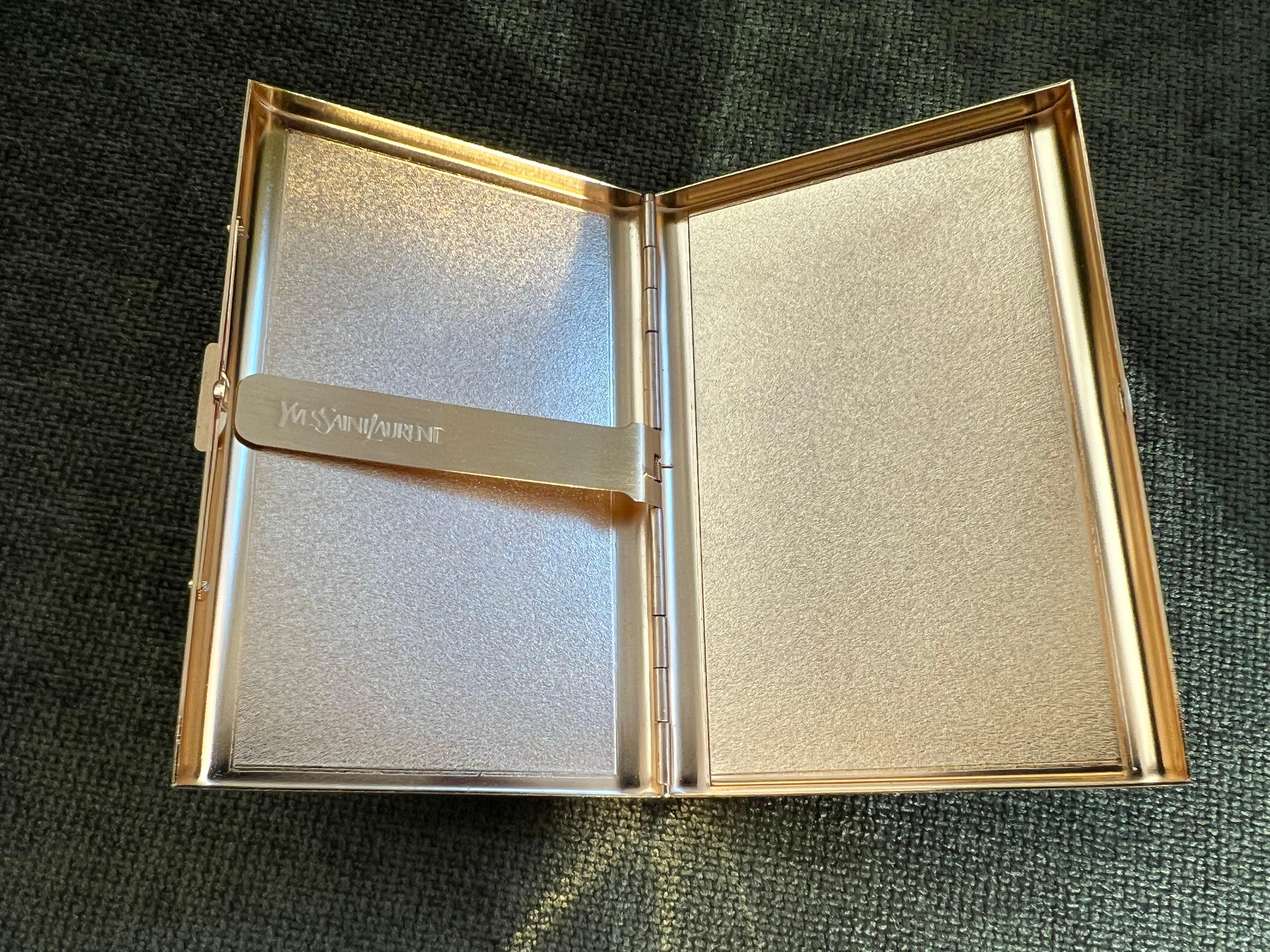 “YSL” Yves Saint Laurent Gold Plated Retro Cigarette Case at 1stDibs
