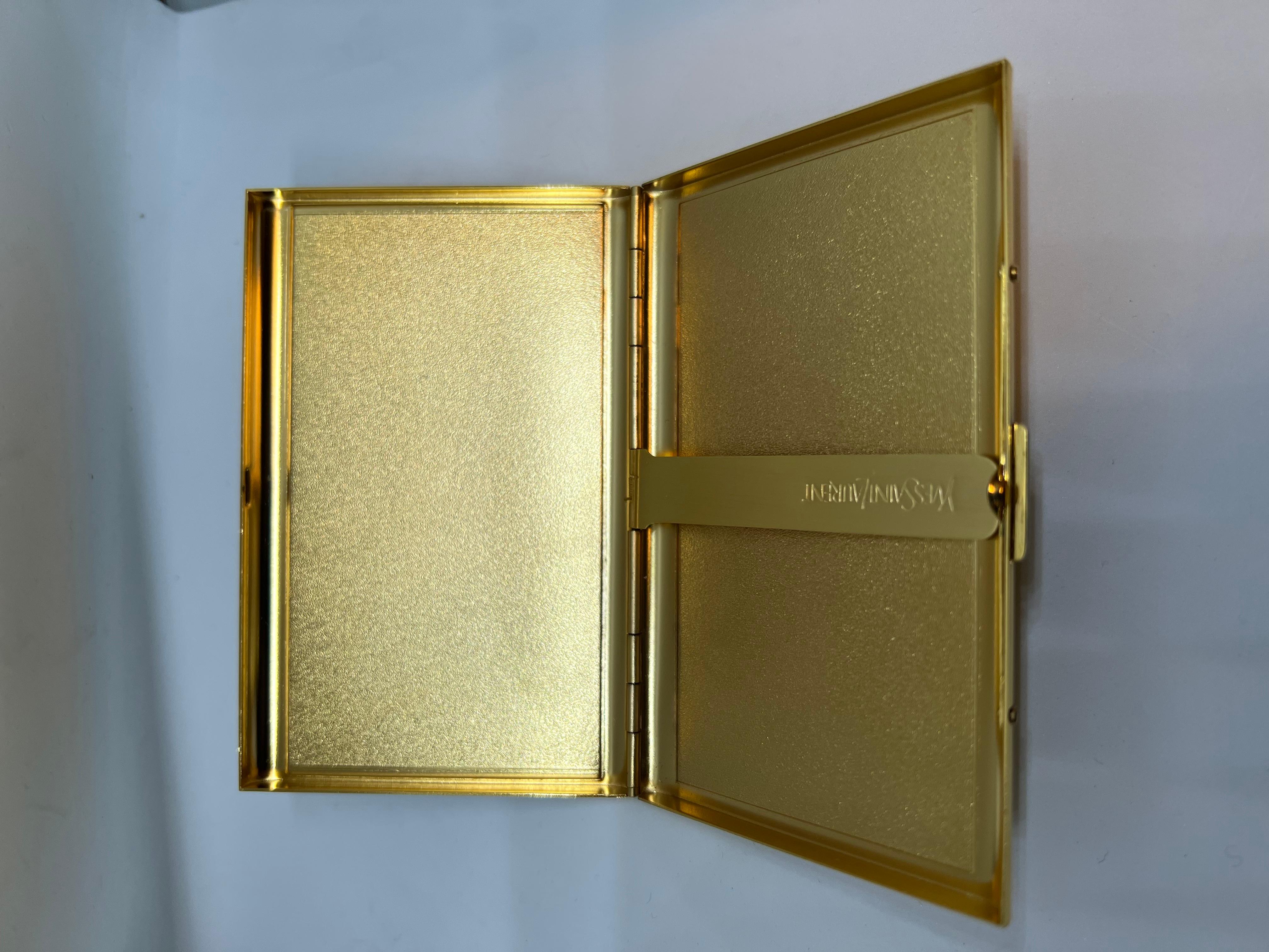 “YSL” Yves Saint Laurent Gold Plated Retro Cigarette Case at 1stDibs