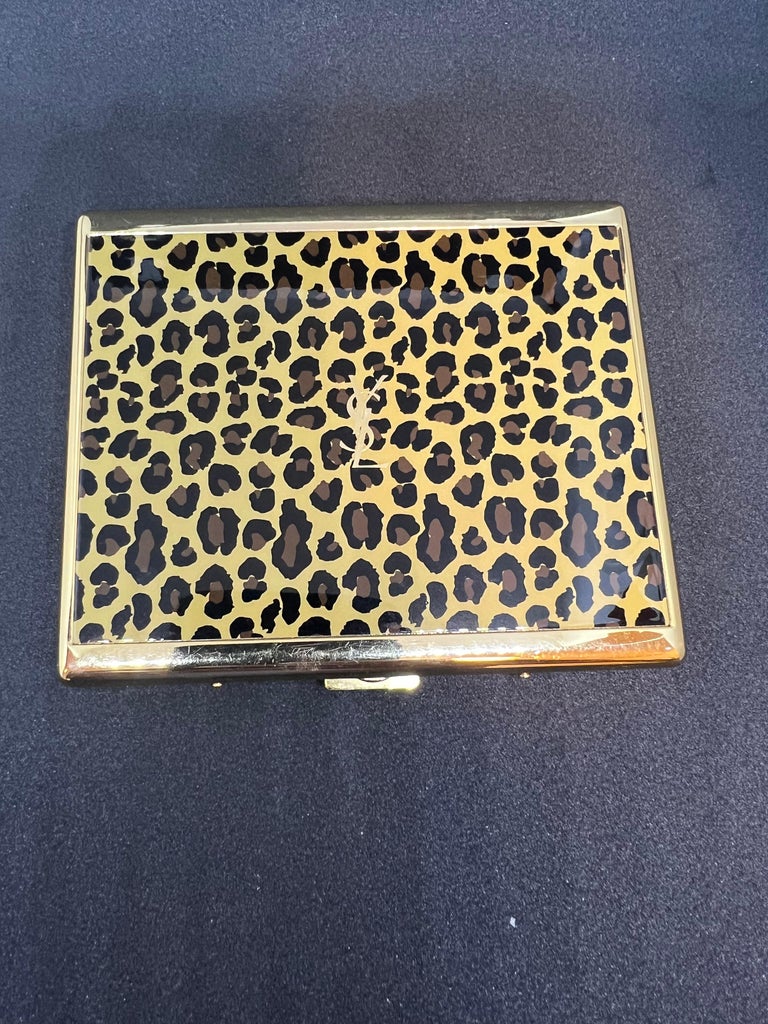 “YSL” Yves Saint Laurent Gold Plated Retro “Jungle” Cigarette Case For ...