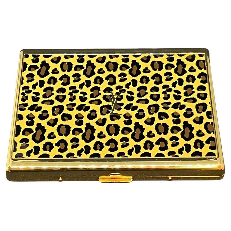 “YSL” Yves Saint Laurent Gold Plated Retro “Jungle” Cigarette Case For ...