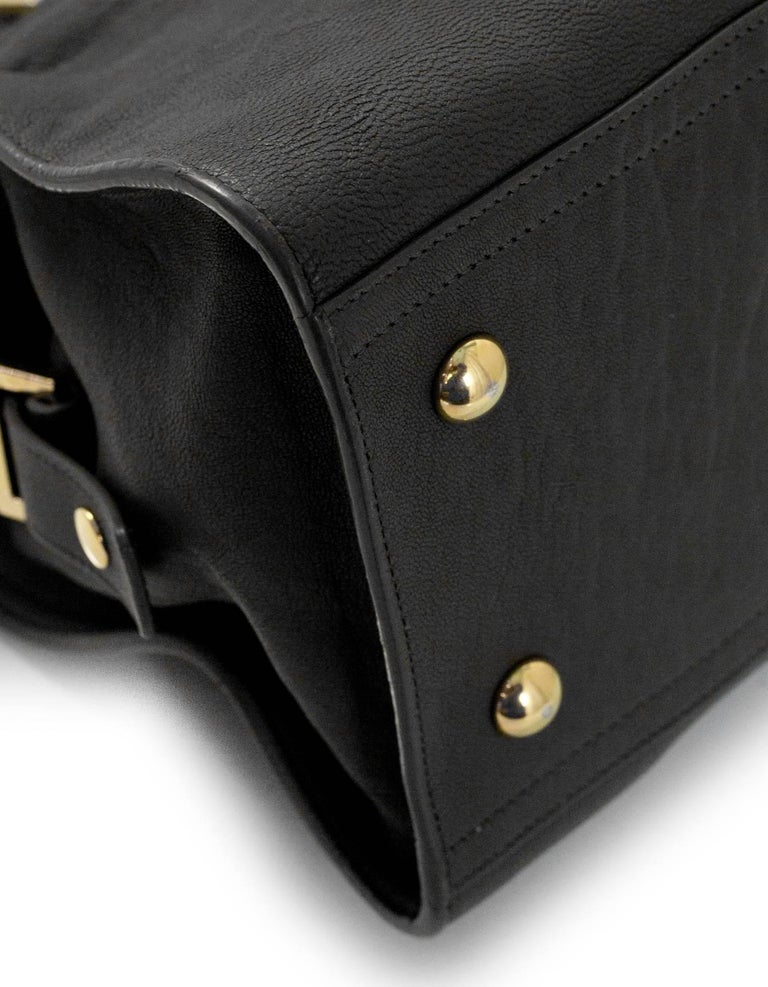 YSL Yves Saint Laurent Grey Leather Small Cabas ChYc Satchel Bag For ...