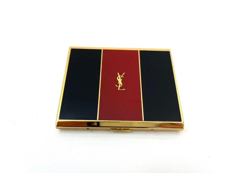 “YSL” Yves Saint Laurent Large Gold Plated Retro Cigarette Case For ...