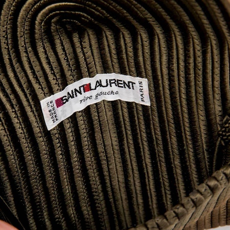 YSL YVES SAINT LAURENT Rive Gauche Mini Bag in Bronze Color Fabric at ...