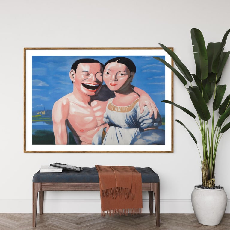 Yue Minjun - Ingres and I, Yue Minjun- Contemporary Art, Lithograph ...