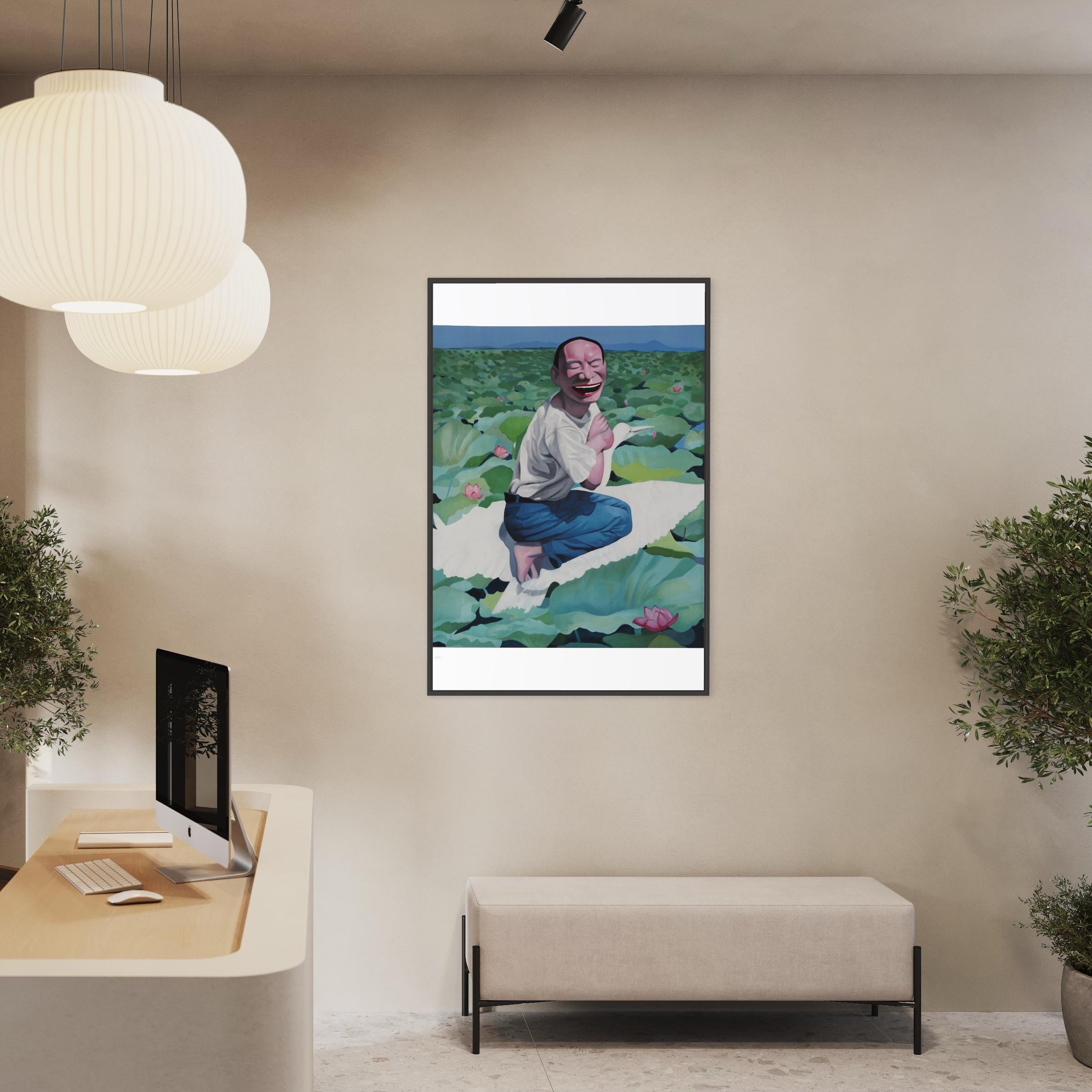 Yue Minjun - Lotus Pool - Contemporary, 21st Century, Lithograph ...