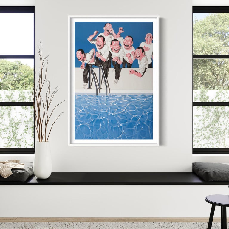Yue Minjun - Take the Plunge, Contemporary, Lithograph, Limited Edition ...