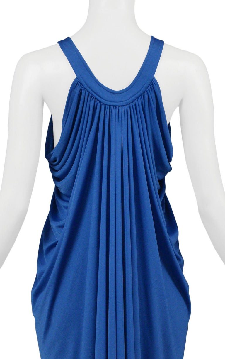Vintage Yuki of London Cobalt Blue Jersey Gown at 1stDibs | yuki jersey