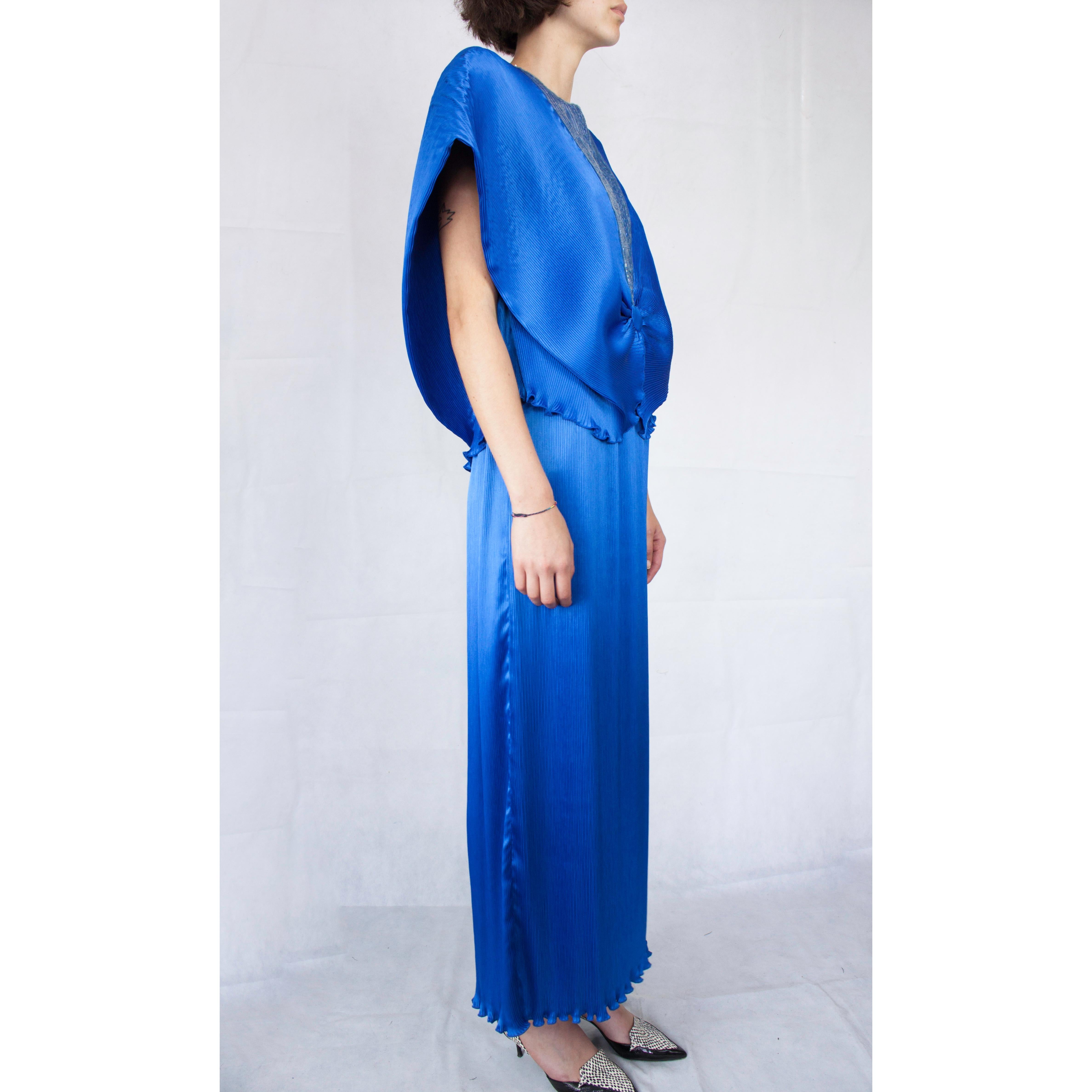 Yuki Torimaru pleated columnar evening gown, Circa 1987 For Sale at ...