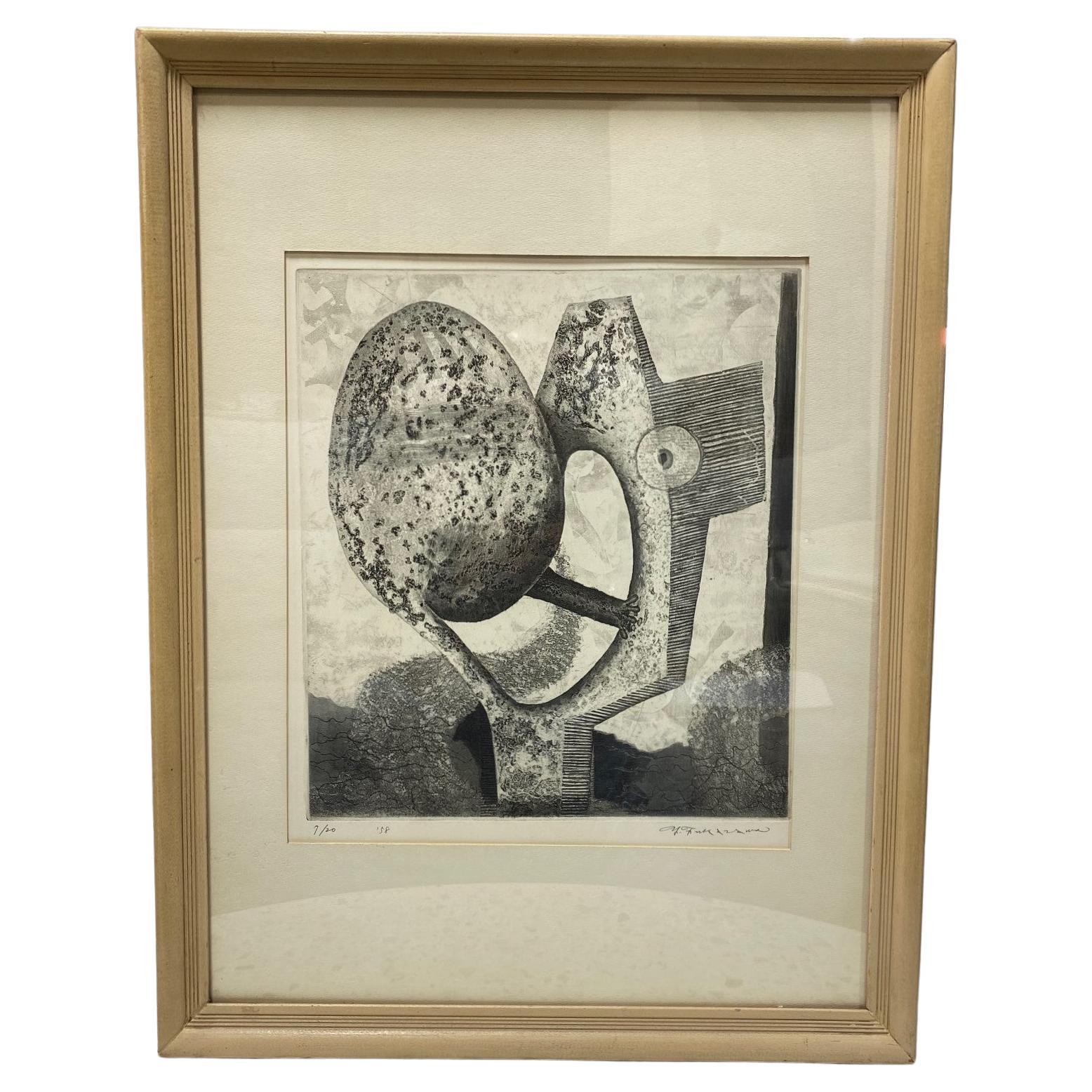 Yukio Fukazawa Signed Limited Edition Japanese Abstract Aquatint ...