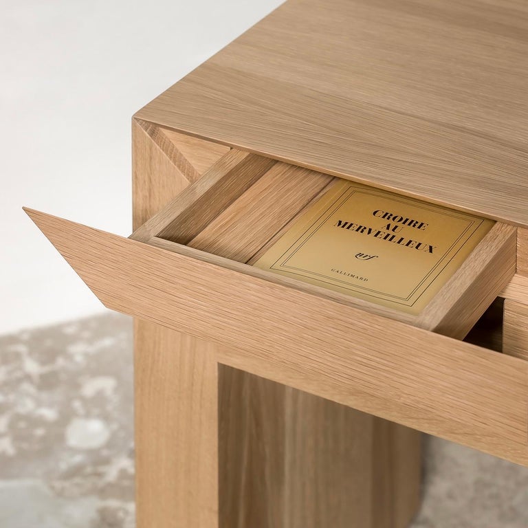 Yume Oak + Nero Marquina Stone Bedside Table by Joyful Homes For Sale ...
