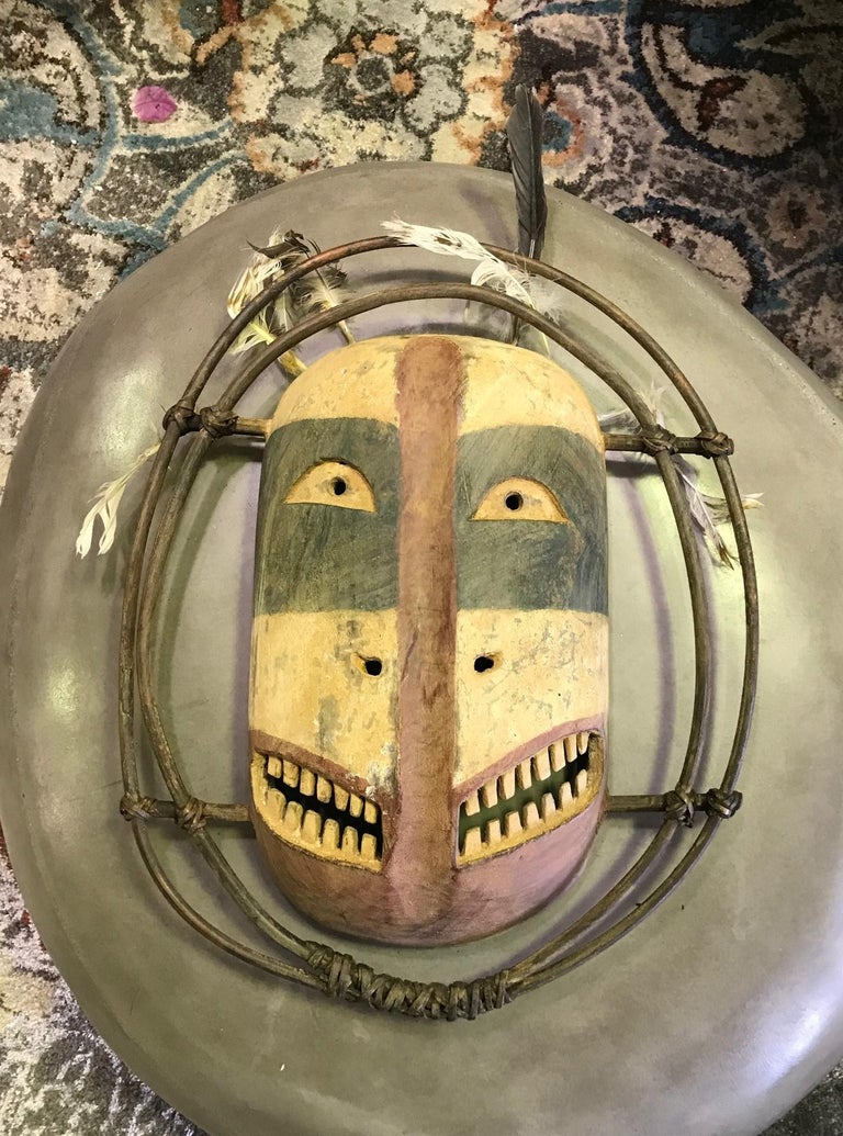 Yupik Yup'ik Native American Alaska Carved Polychrome Wood ...