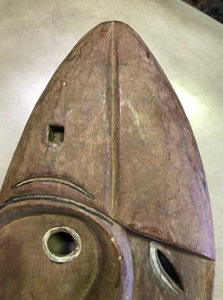 Yupik Yup'ik Native American Alaska Polychrome Wood Anthropomorphic ...