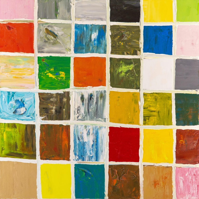 Yuri Figueroa - SCIENCE FICTION GRID NO. 1 - Abstract Oil Canvas ...