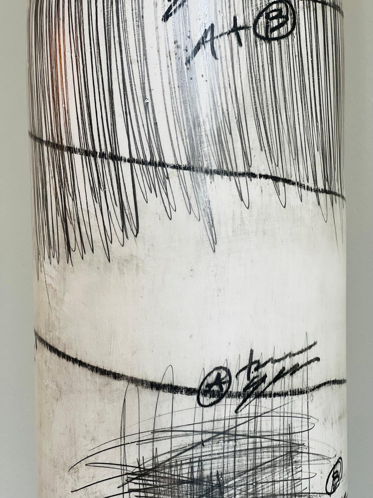 Yuri Zatarain "Sketchbook" Series Large Ceramic Bottle Vase For Sale at ...