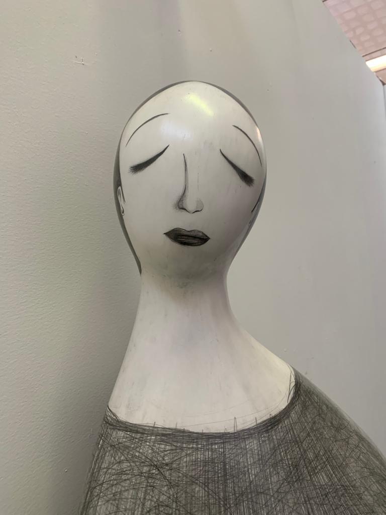 Yuri Zatarain, Thought of Love, terracotta and graphite, 2005 For Sale ...