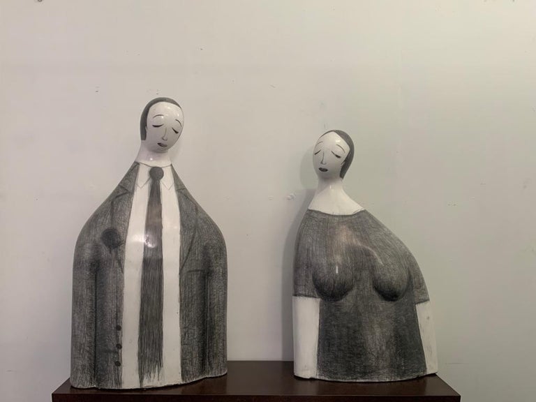 Yuri Zatarain, Thought of Love, terracotta and graphite, 2005 For Sale ...