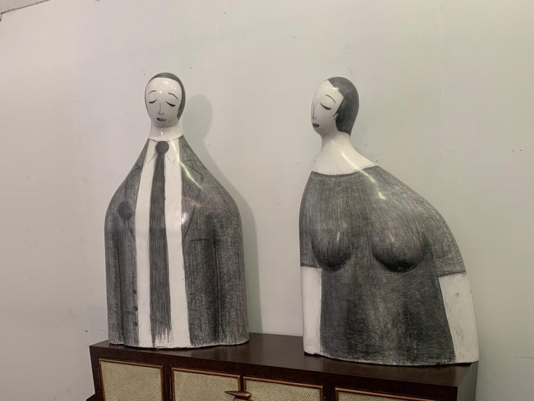 Yuri Zatarain, Thought of Love, terracotta and graphite, 2005 For Sale ...