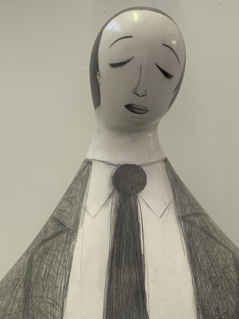 Yuri Zatarain, Thought of Love, terracotta and graphite, 2005 For Sale ...