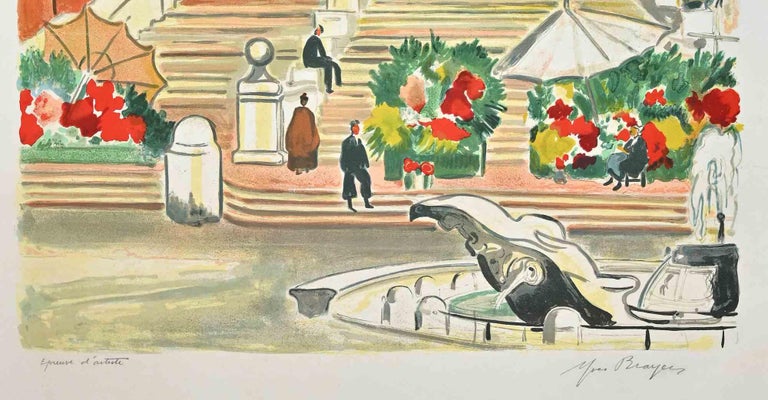 Yves Brayer - Spanish Steps - Lithograph by Yves Brayer - Mid 20th ...