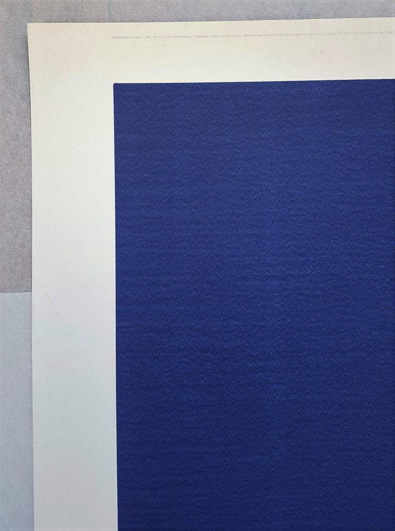 Yves Klein - Monochrome Bleu (IKB 3) at 1stDibs | yves klein exhibition ...