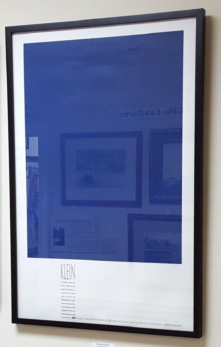 Yves Klein - Monochrome Bleu (IKB 3) (framed) at 1stDibs