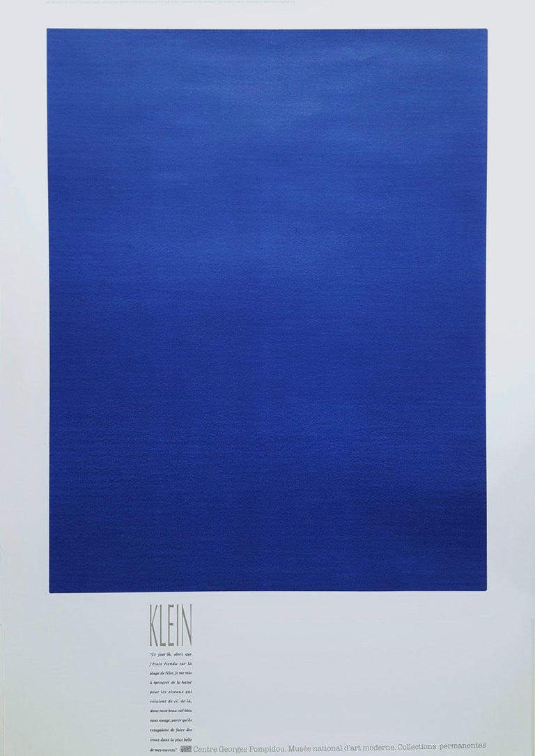 Yves Klein - Monochrome Bleu (IKB 3) (framed) at 1stDibs