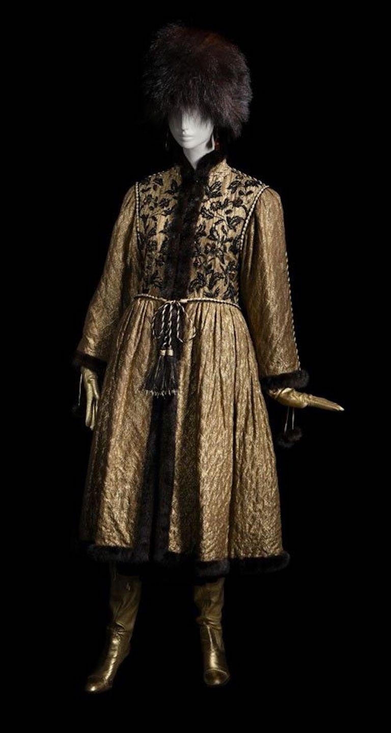 YVES SAINT LAURENT 1976 Russian Collection Brown Broadtail and Mink Fur ...