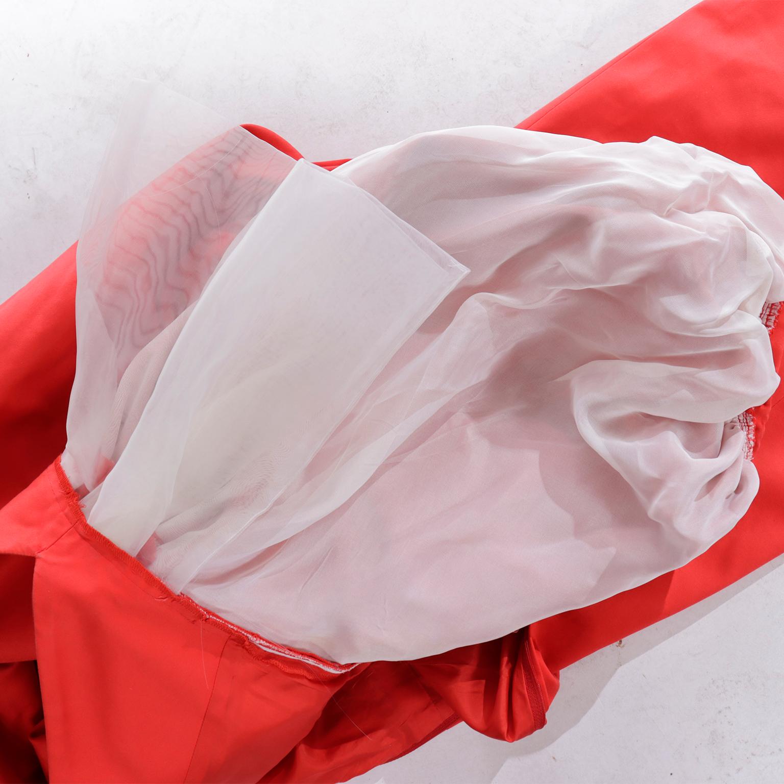 Yves Saint Laurent 1989 Vintage Red Runway Dress with Puff Statement ...