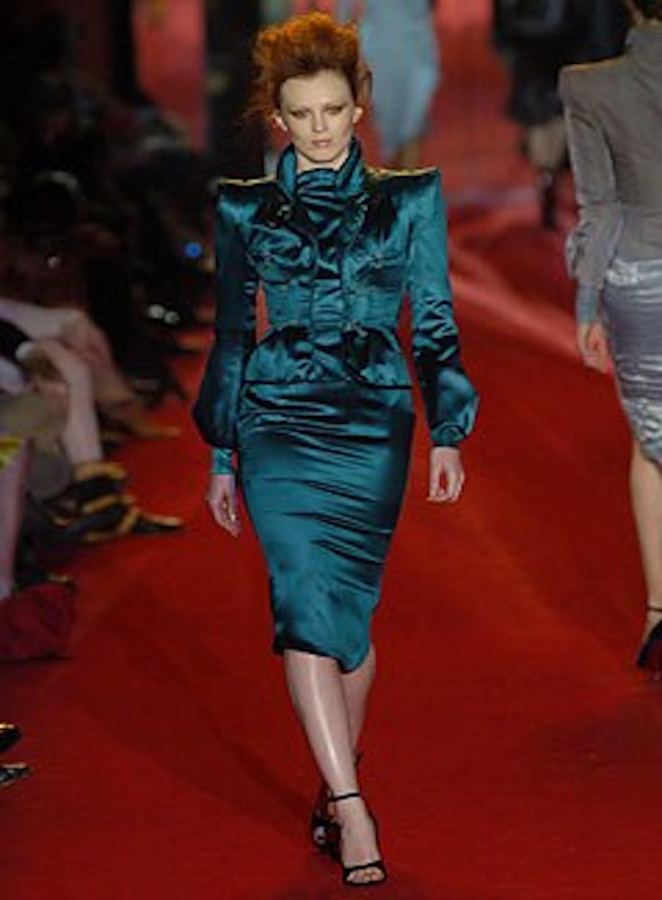 YVES SAINT LAURENT 2004 Tom Ford Final Collection Silk Jacket F44 ...