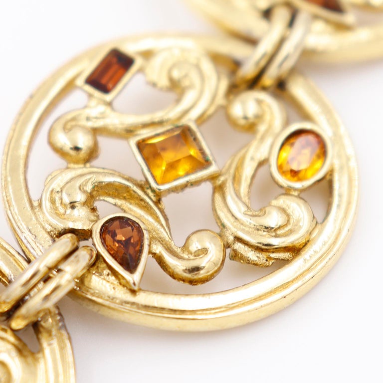 Yves Saint Laurent 3 Pc Gold Plated Necklace Bracelet and Earring Set 2 ...