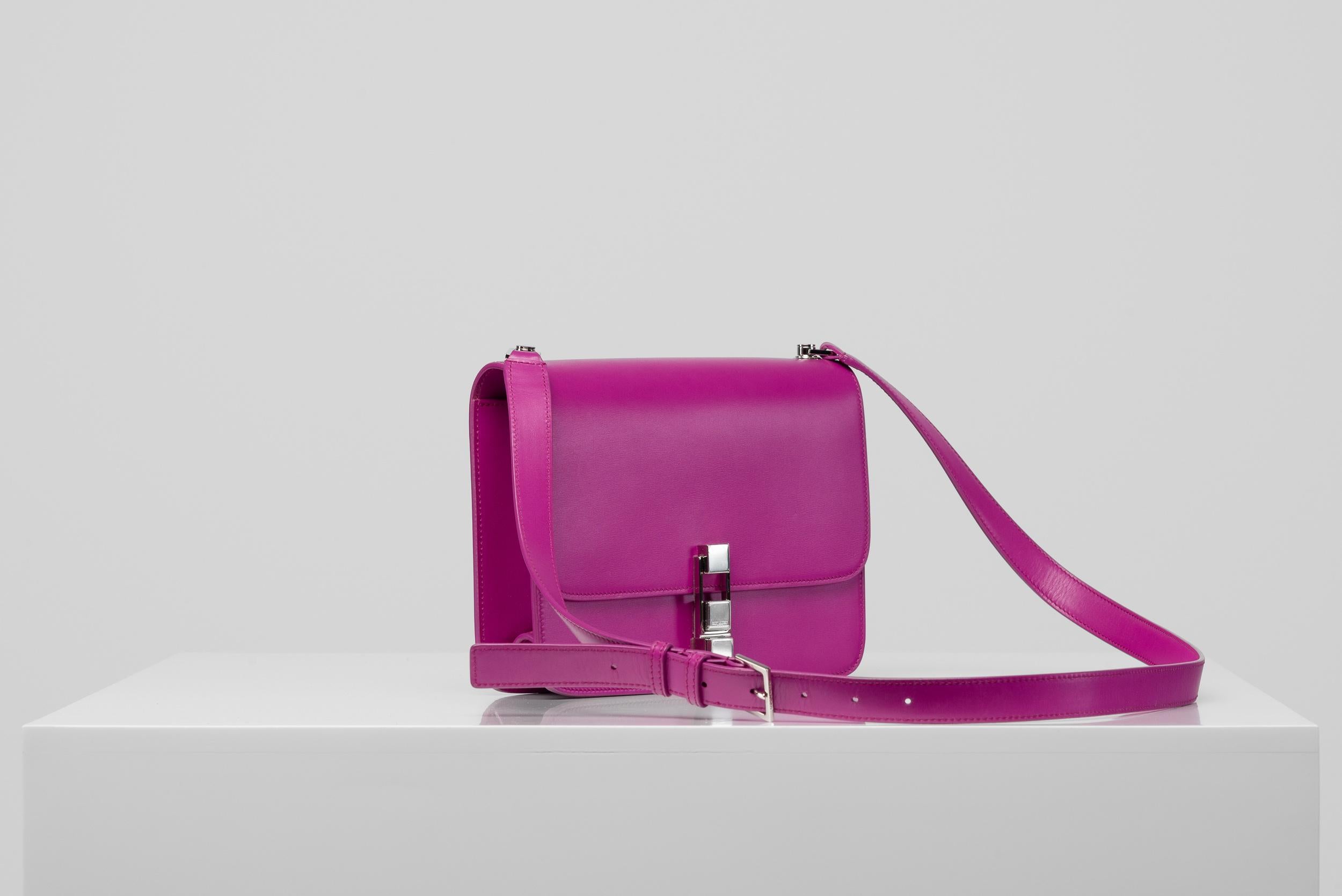 Yves Saint Laurent Bag Le Carre Satchel Bag Purple magenta at 1stDibs ...