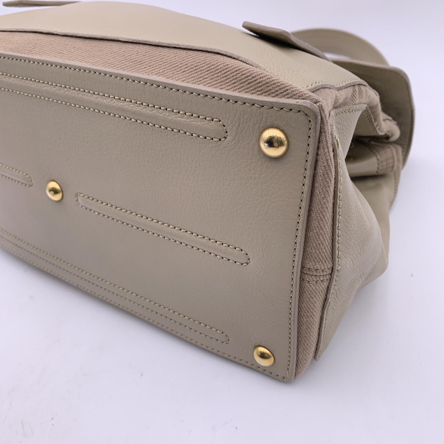 Yves Saint Laurent Beige Leather Muse 2 Two Satchel Bag For Sale at 1stDibs