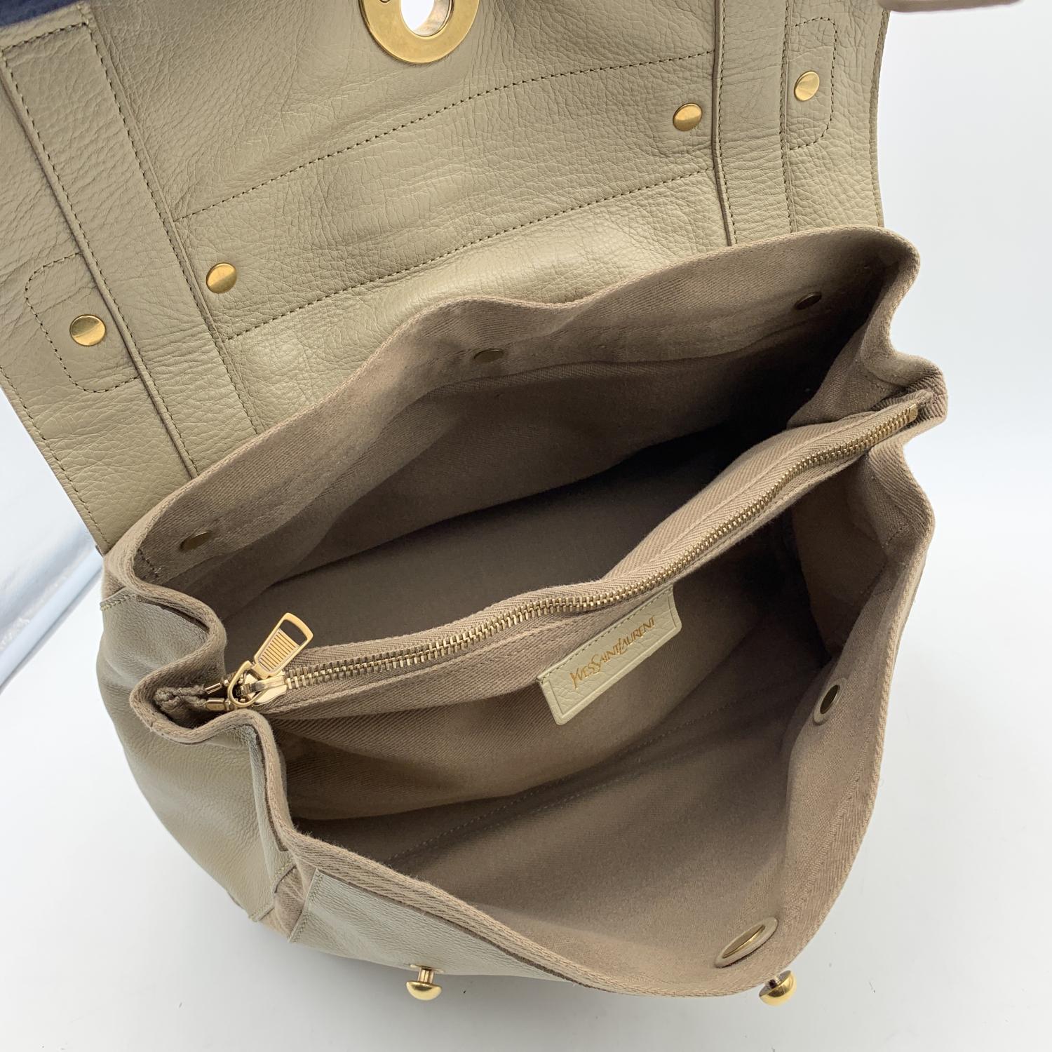 Yves Saint Laurent Beige Leather Muse 2 Two Satchel Bag For Sale at 1stDibs