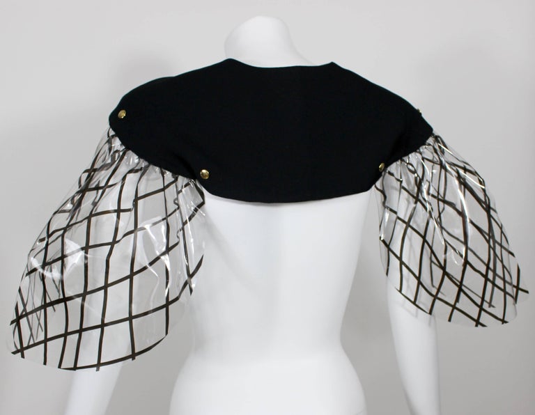 Yves Saint Laurent Black and Clear PVC Cape. Fall 2010 Runway Look #14 ...