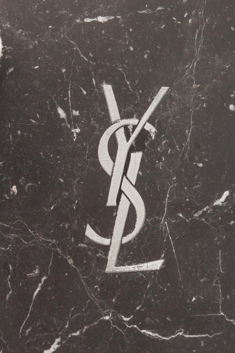 Yves Saint Laurent Black Gray Marble Tuxedo Box Clutch For Sale at 1stDibs