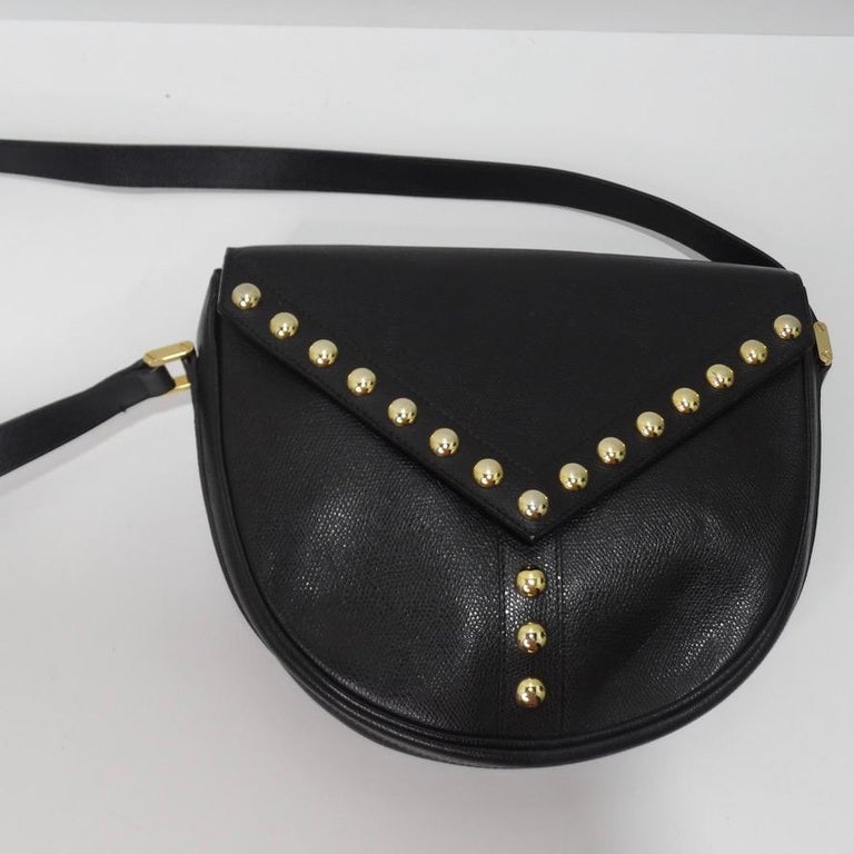 Yves Saint Laurent Black Studded "Y" Bag For Sale at 1stDibs