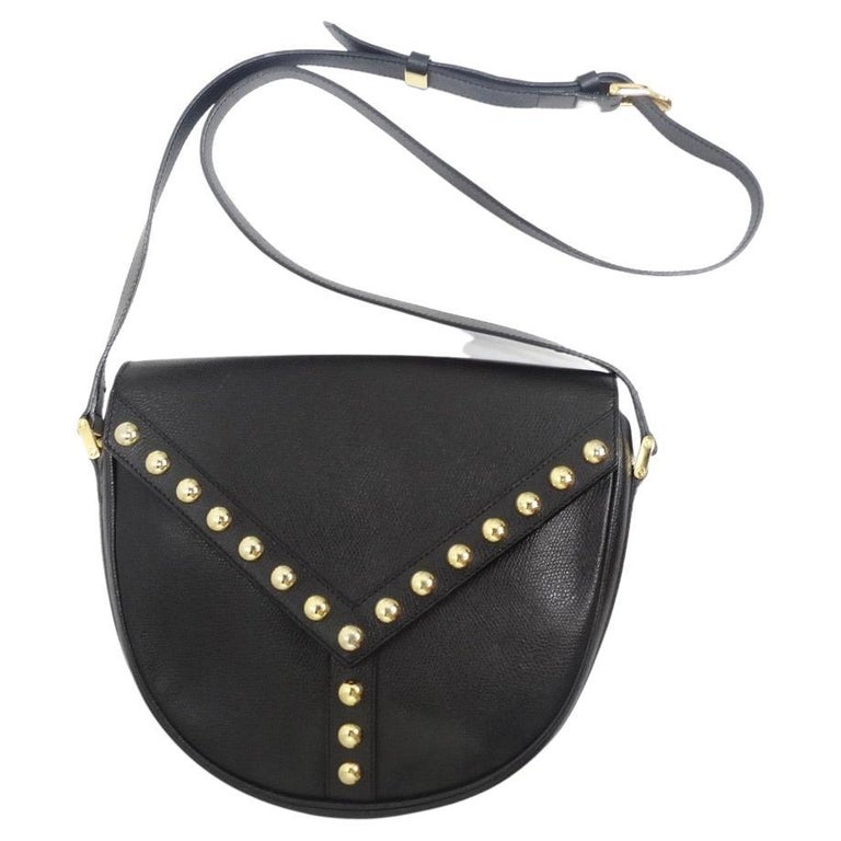 Yves Saint Laurent Black Studded "Y" Bag For Sale at 1stDibs
