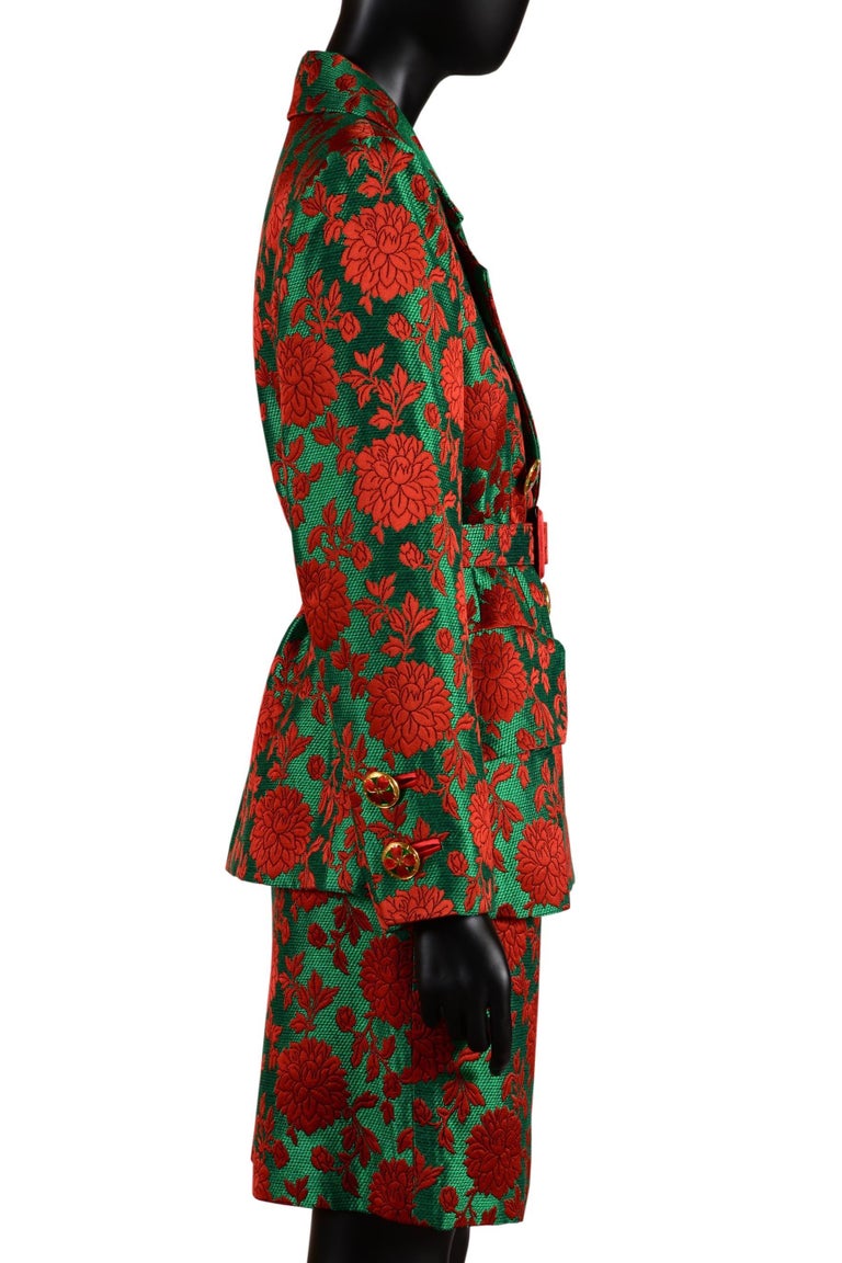 Yves Saint Laurent brocade suit F/W 1992 For Sale at 1stDibs
