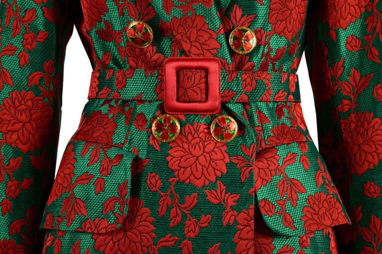 Yves Saint Laurent brocade suit F/W 1992 For Sale at 1stDibs