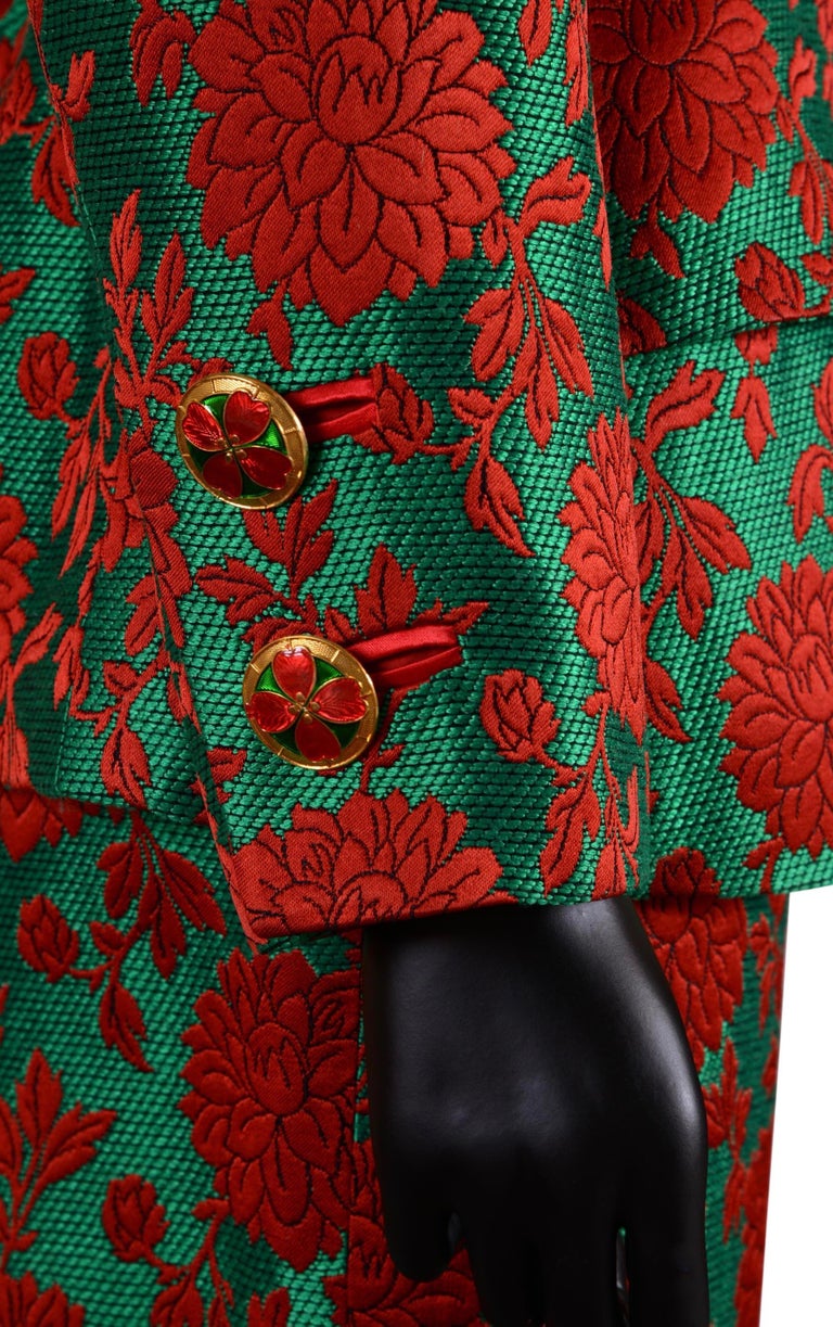 Yves Saint Laurent brocade suit F/W 1992 For Sale at 1stDibs