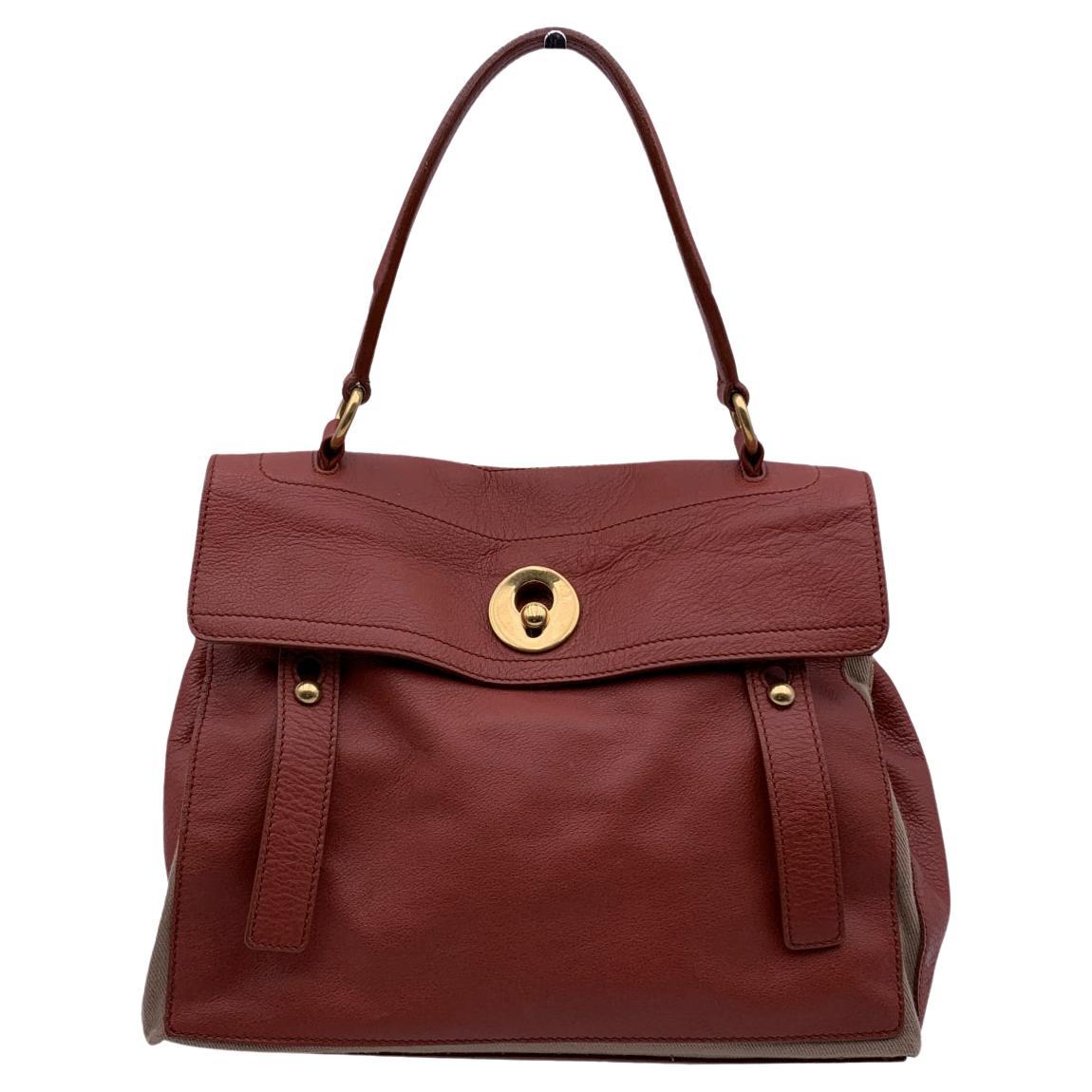 Yves Saint Laurent Metallic Silver Textured Leather Muse Bag at 1stDibs