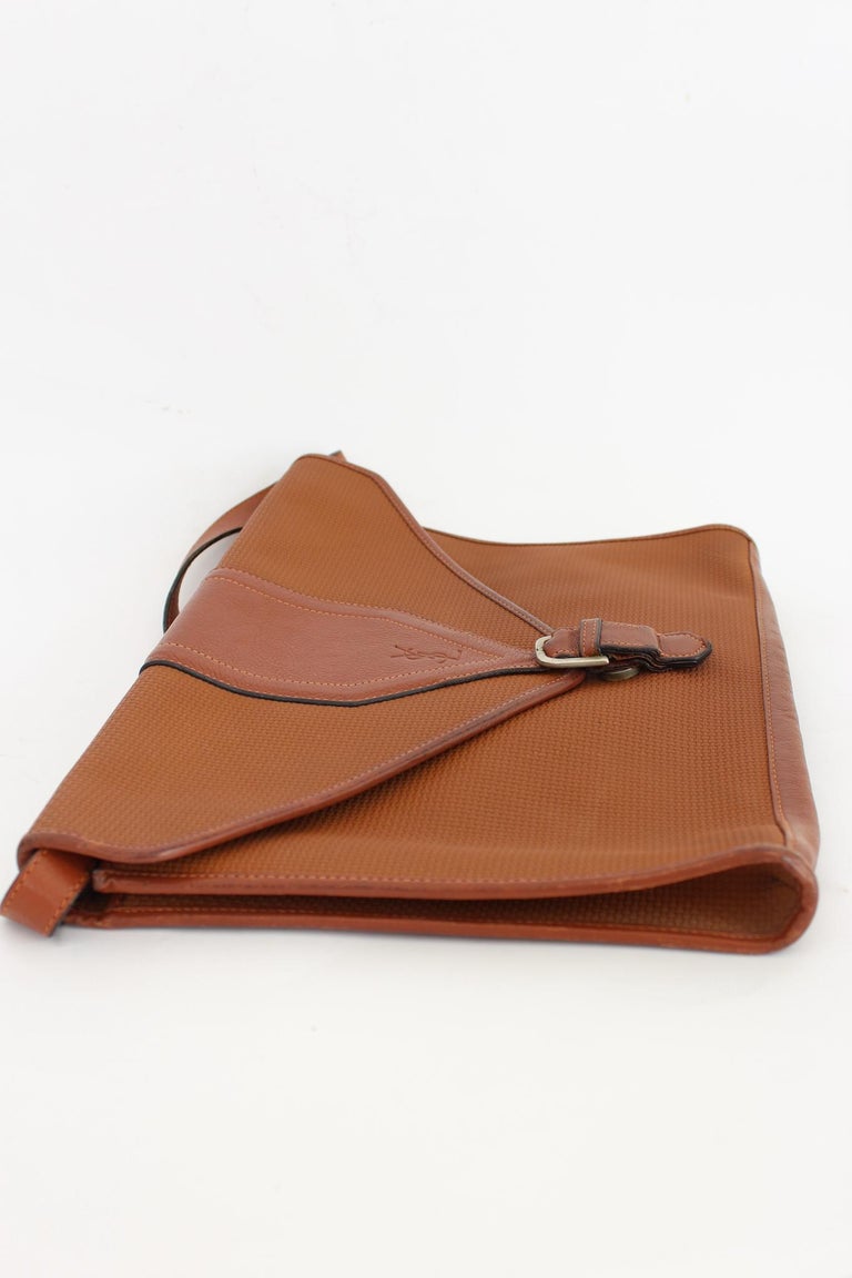 Yves Saint Laurent Brown Leather Vintage Shoulder Bag 1980s at 1stDibs