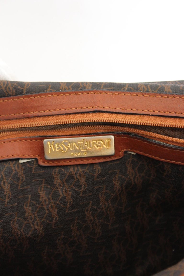 Yves Saint Laurent Brown Leather Vintage Shoulder Bag 1980s at 1stDibs