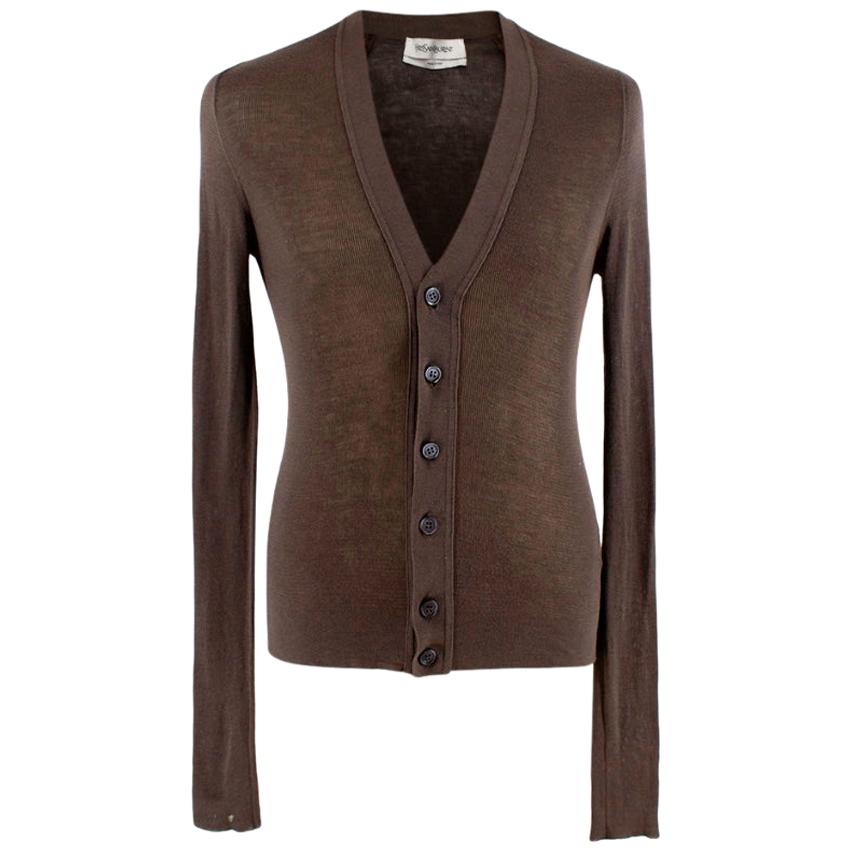 1980s YSL/Yves Saint Laurent Navy Blue Cardigan at 1stDibs | ysl blue ...