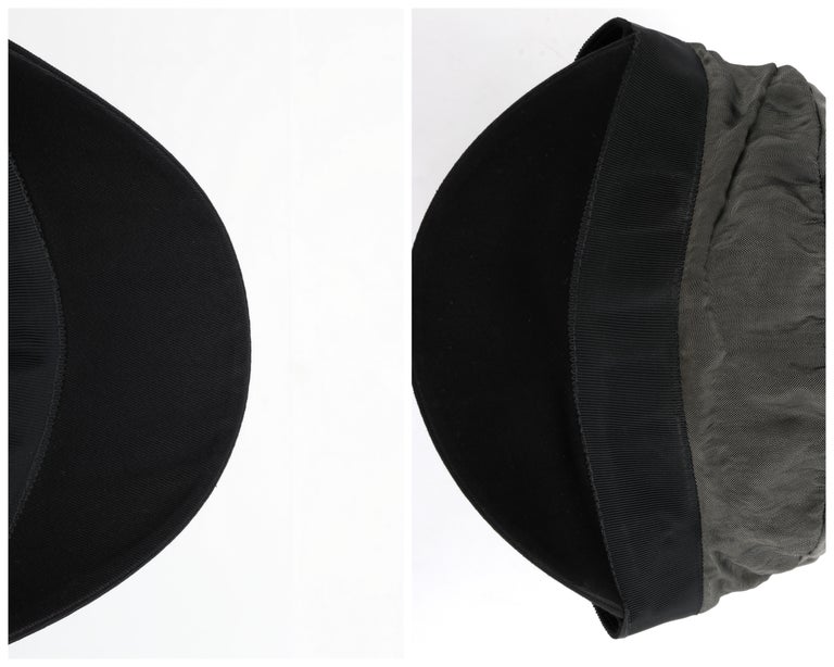 YVES SAINT LAURENT c.2000's Black Gold Breaton Military Hat YSL at 1stDibs