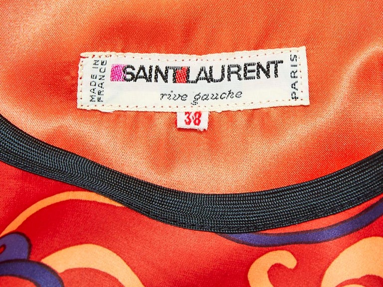 Yves Saint Laurent Chinese Collection Patterned Dress at 1stDibs