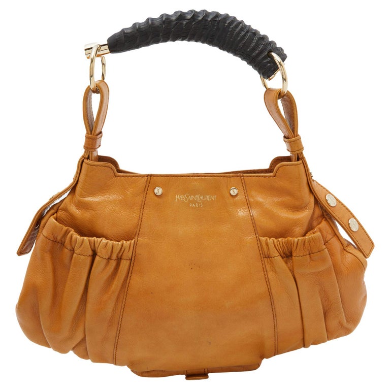 Yves Saint Laurent Dark Beige Leather Horn Mala Mala Bag For Sale at ...