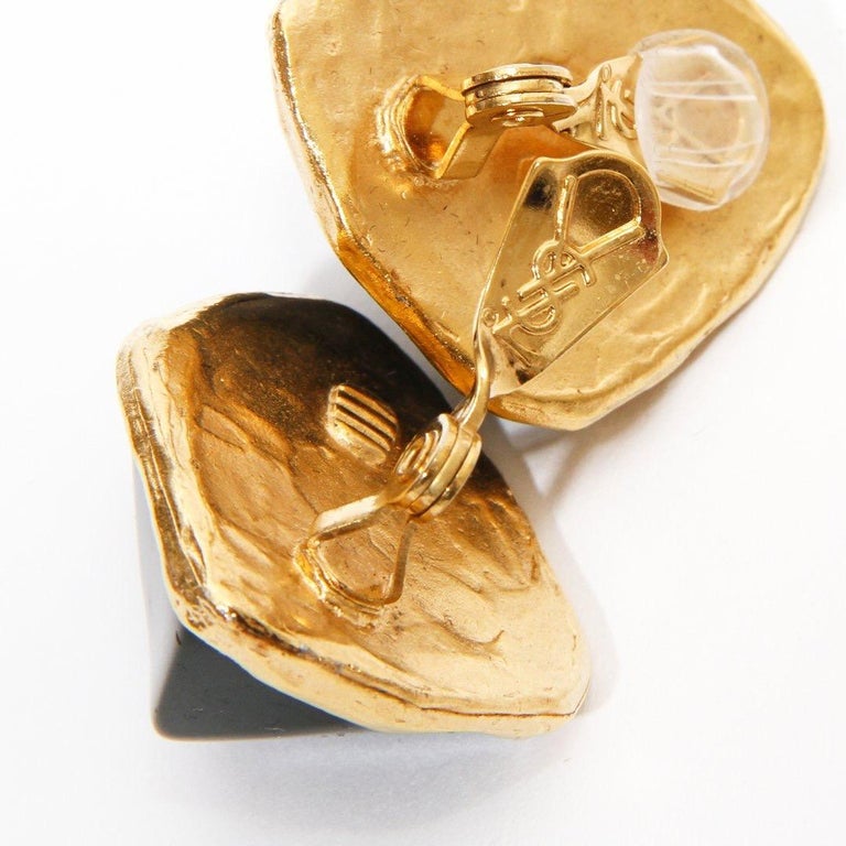 Yves Saint Laurent Emerald Clip-On Earring at 1stDibs