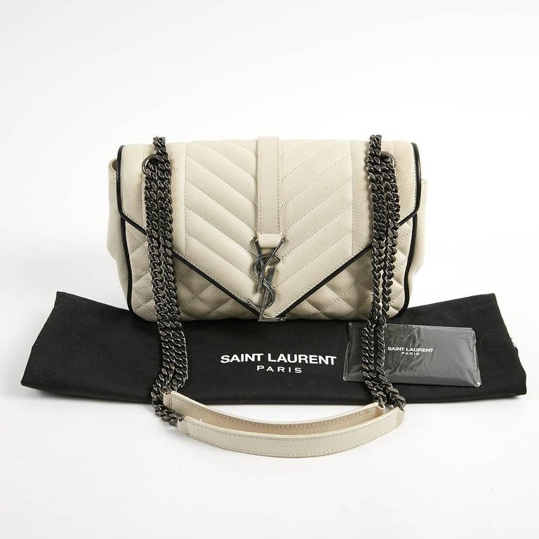 Yves Saint Laurent Envelope Monogram Beige Shoulder Bag at 1stDibs ...